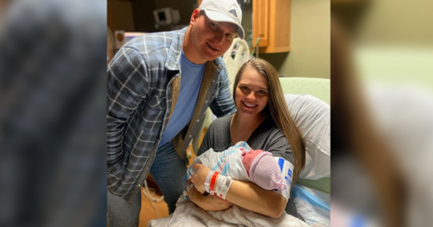 Loving couple who have the same birthday welcome first baby – on their ...