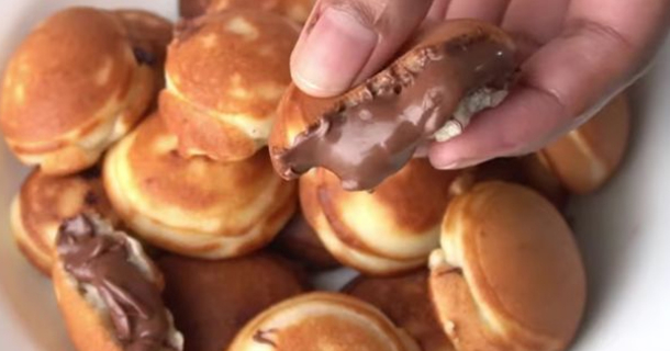 DIY Nutella Filled Mini Pancake Bombs Recipe