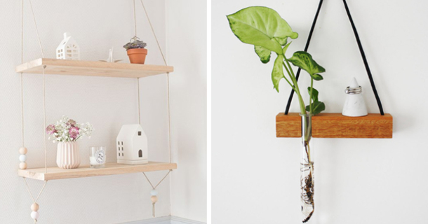 10 DIY Hanging Shelves That Will Make You A Stylish Minimalist