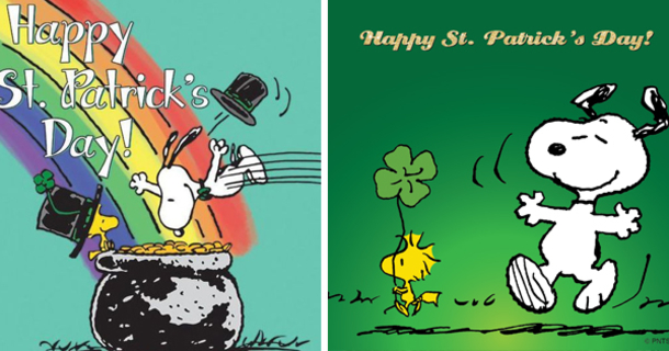 10 St. Patrick's Day Wishes With Snoopy