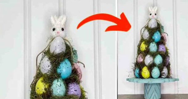 Cute Pastel DIY Easter Egg Tree Tutorial