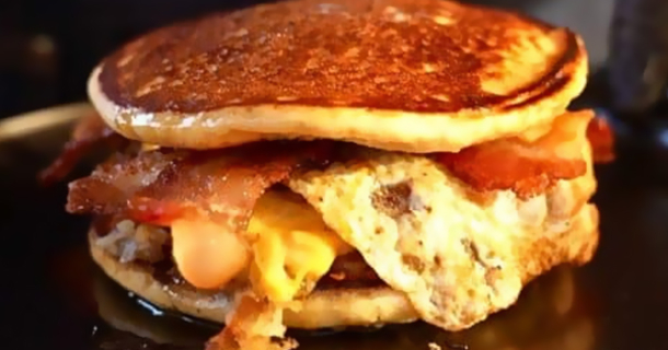 DIY Loaded Breakfast Pancake Sandwich Recipe
