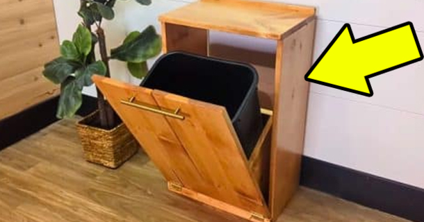 How To Build A DIY Trash Can Cabinet Easily!