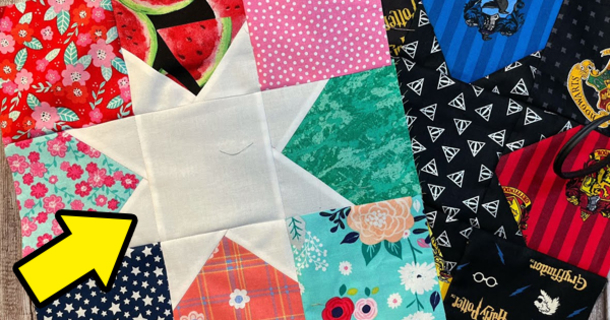 How To Make A Scrappy Star Quilt Block (Tutorial)
