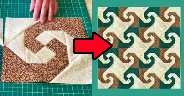 How To Make An Easy Snail Trail Patchwork Quilt Block