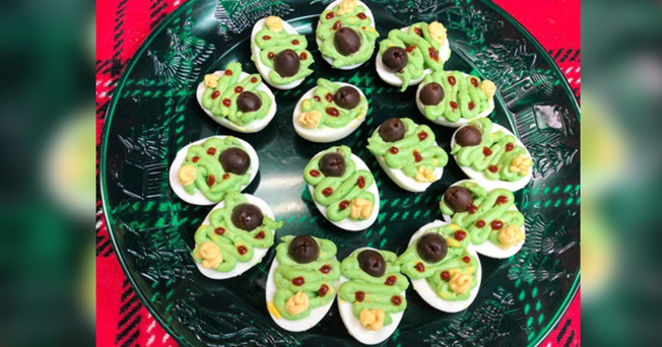 Super Delicious DIY Christmas Tree Deviled Eggs For The Holiday Season