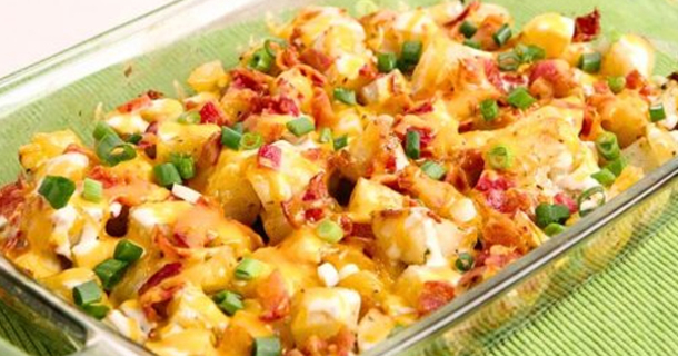 Loaded Cheesy Bacon Ranch Potato Casserole Recipe