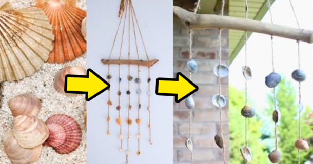 How To Create A Gorgeous Seashell Windchime Or Wall Hanging
