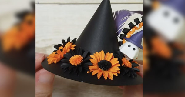 30-Second DIY Paper Witch Hat For Halloween