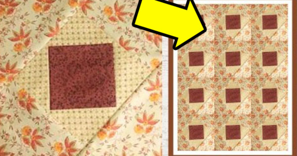 Beginner's Friendly DIY Square On Point Quilt Block