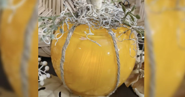 Fall Inspired Dollar Tree Glowing Glass Pumpkin Tutorial