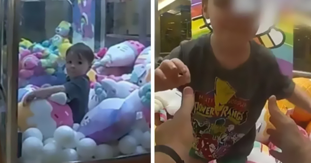 WOW! 3-Year-Old's Daring Adventure Inside Hello Kitty Claw Machine ...