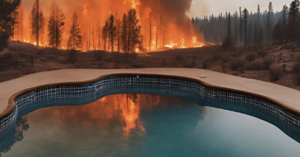 Man Escapes Wildfire by Taking Refuge in Pool While Flames Roared ...