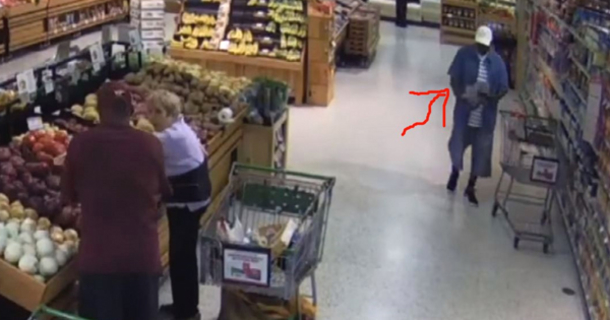 Footage From Supermarket Exposes Shocking Moment As Man Creeps Up On ...