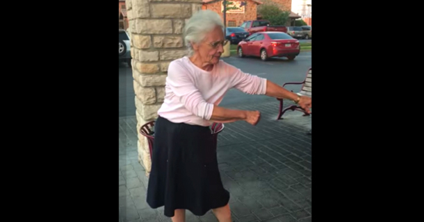 70-Yr-Old Granny Attempts Popular Dance Move, Seconds Later, Everyone ...