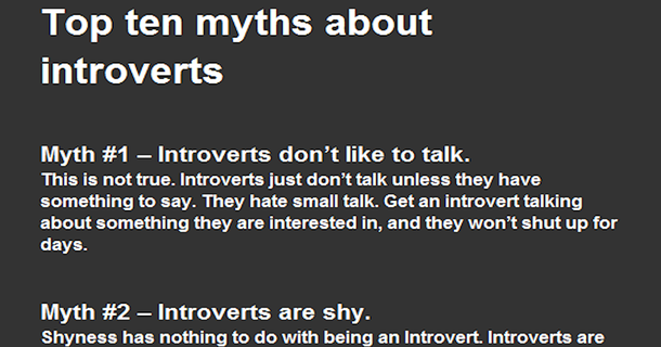 The Top 10 Myths About Introverts