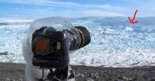 Man Sets Up Camera On Ice, Moments Later Captures Unimaginable Footage