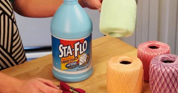 She Puts String In Starch To Make A Beautiful Easter Decoration