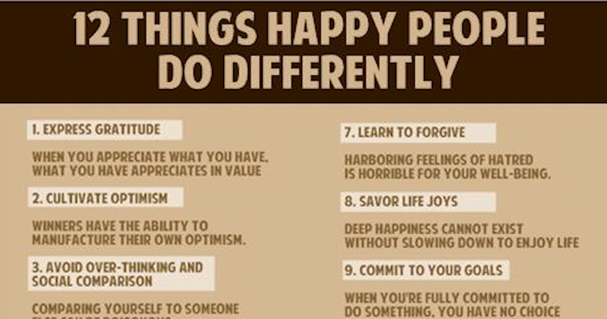 12 Things Happy People Do Differently Pictures, Photos, and Images for ...