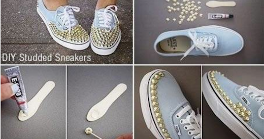 DIY Studded Sneakers Tutorial Pictures, Photos, and Images for Facebook ...