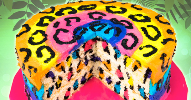 How To Make A Rainbow Leopard Cake