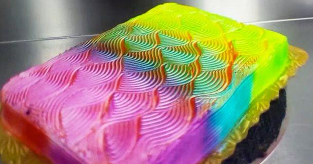 Cake Changes Colors As You Turn It...Don't You Want It?