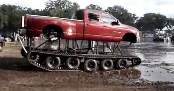 Man Puts Tracks On This Dodge Ram And Does The Craziest Thing!