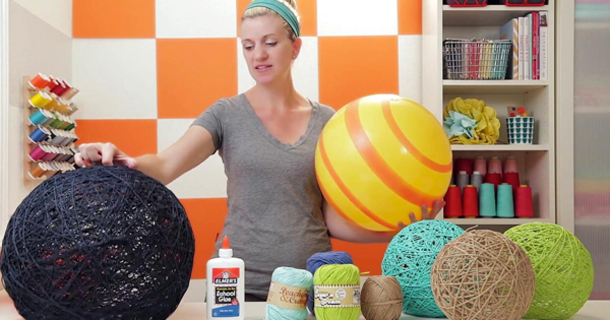 When She Wraps This Yarn Around Glue, It Becomes A Very DIY Idea!