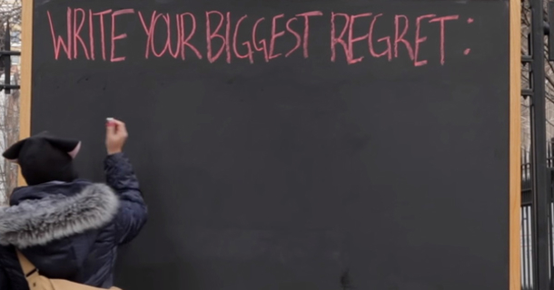 Strangers Write Their Regrets On A Chalkboard And They All Have The ...