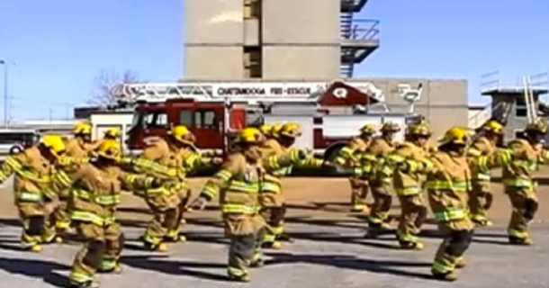 Firefighters Form A Group And Turn On Music. What Happens Next Is ...