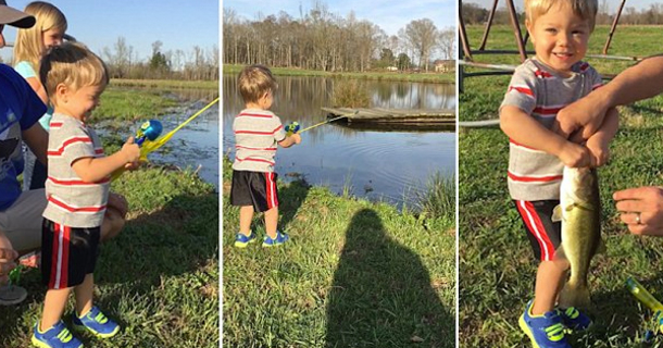A Little Boy Catching His First Fish Is The Cutest Thing Ever