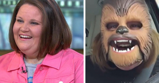 Meet The Laughing Chewbacca Mask Lady. Watch Her Funny & Inspiring Story