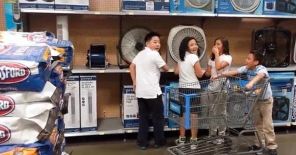 This Shoppers Footage Of Kids At Wal Mart Quickly Goes Viral